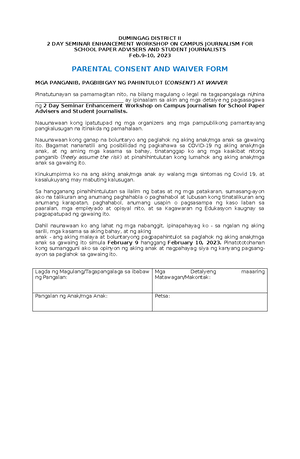 Election Application Form for SSLG - Enclosure 6. Election Application ...