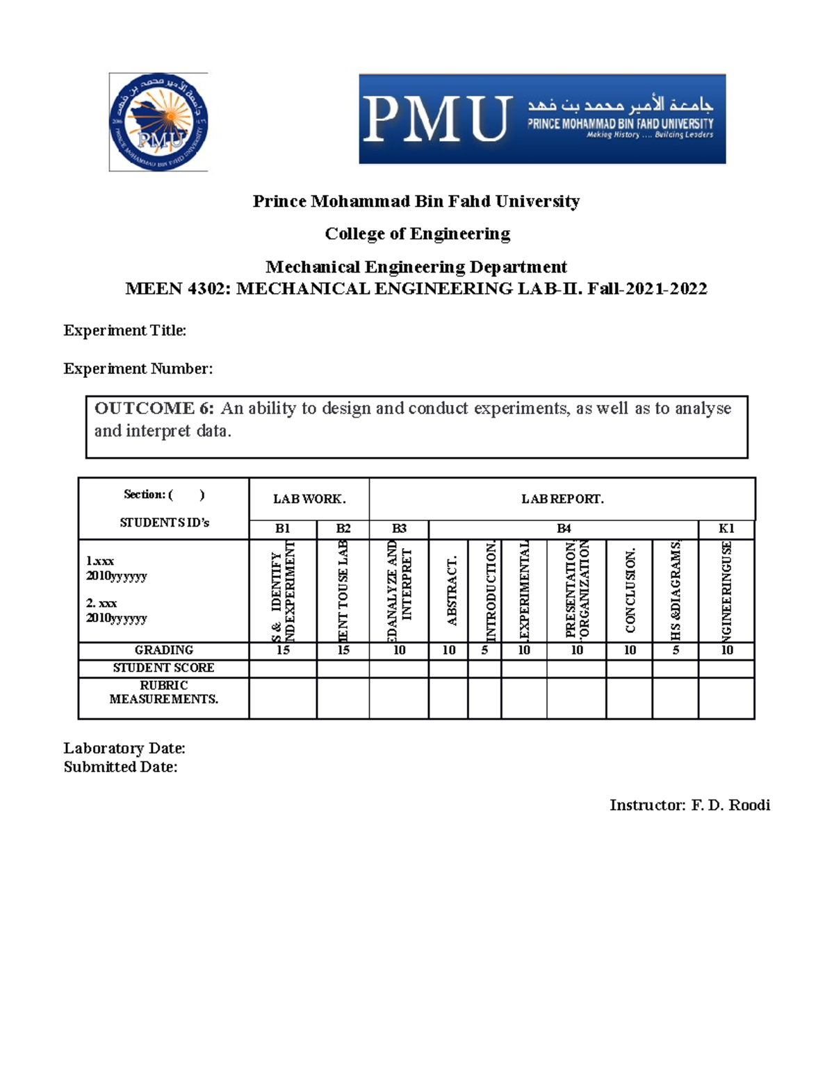 Fatigue Test Lab Report - Mechanics of Metrials - UET Lahore - Studocu