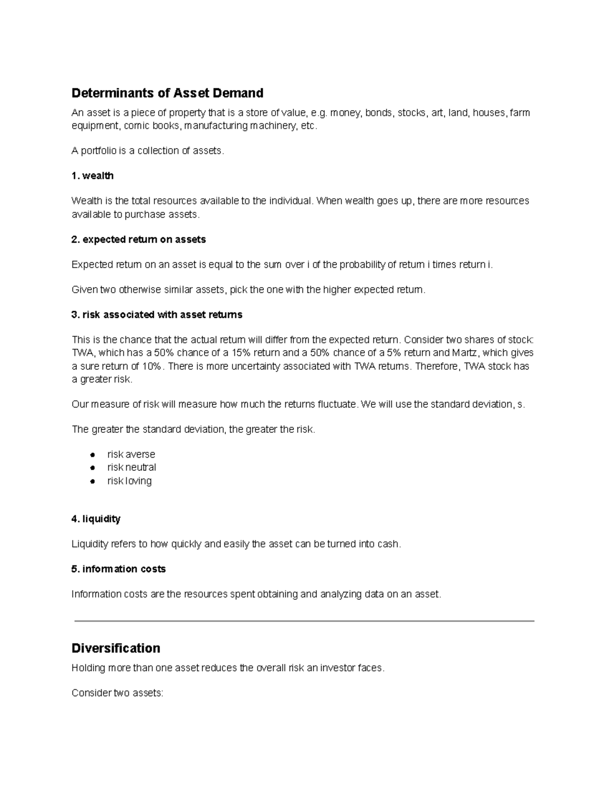 Untitled document - 2023-03-11T101540 - Determinants of Asset Demand An ...