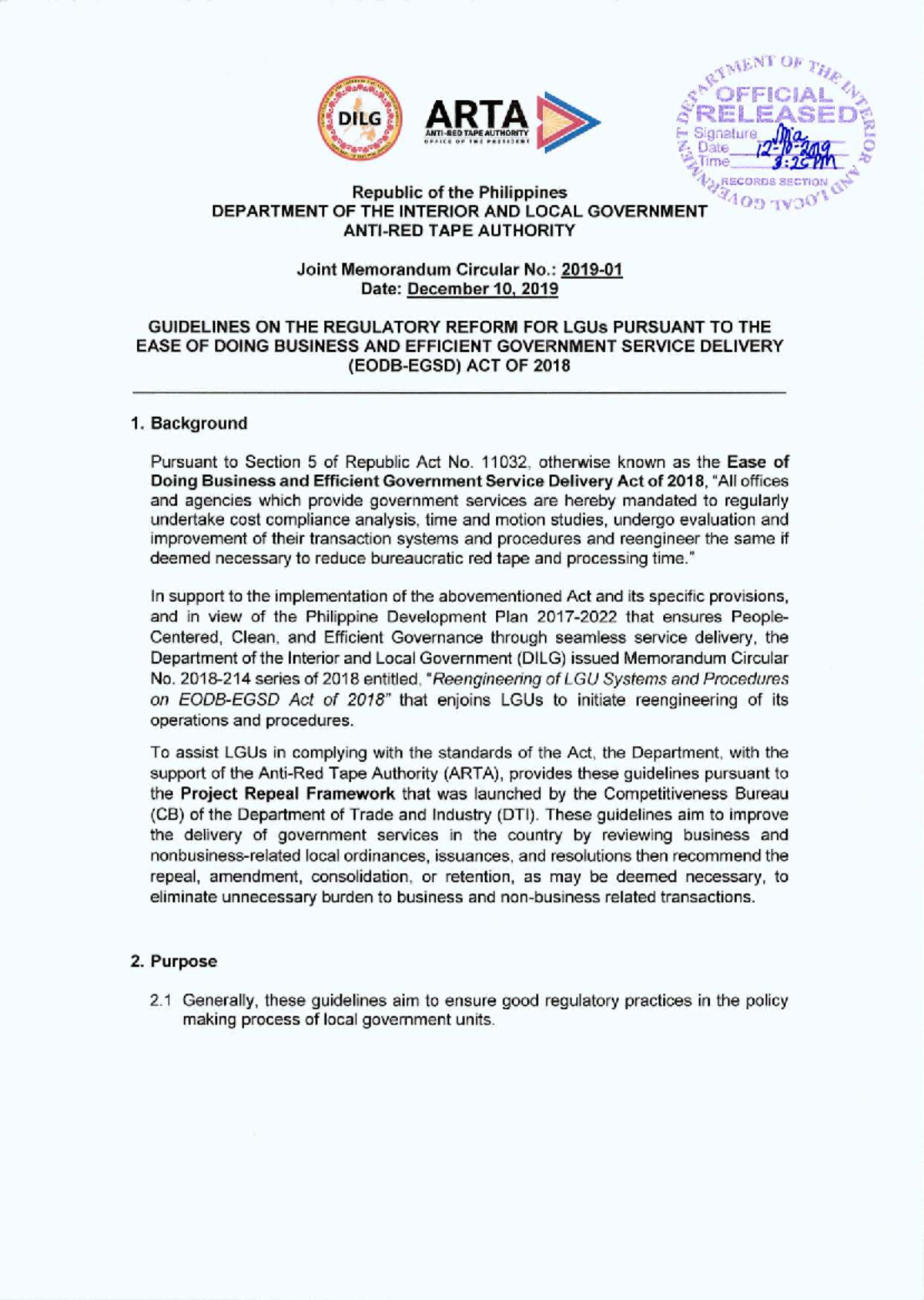 RRT- Guidelines - n/a - Bachelor of Science in Business Administration ...