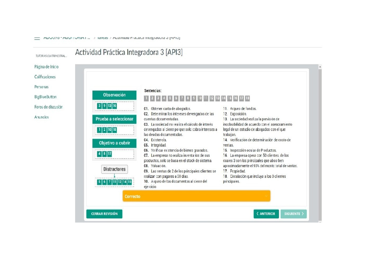 API 3 Y 4 DE Auditoria 1 - 2022 - Auditoría I - Studocu