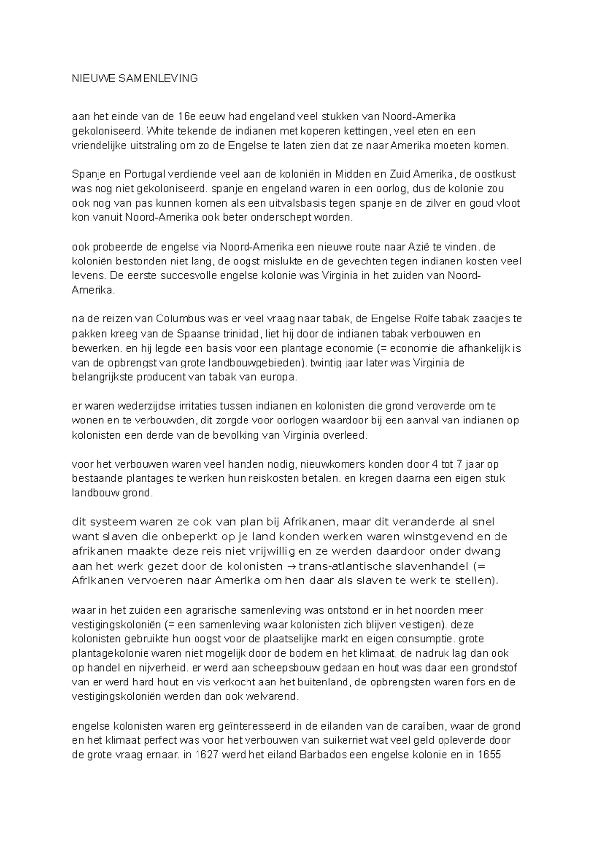 Geschiedenis samenvatting - NIEUWE SAMENLEVING aan het einde van de 16e ...