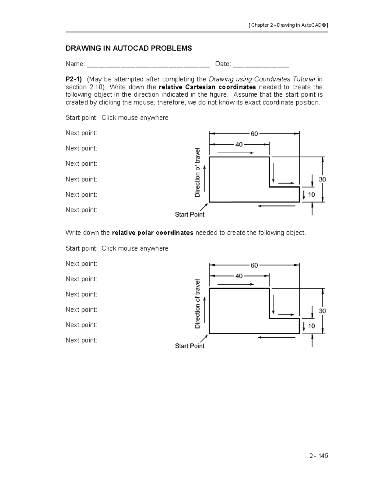 Autocad Practice P2-1 P2-2 - [ Chapter 2 - Drawing in AutoCAD® ] 2 ...