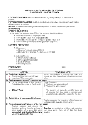 COT - This is a Lesson Plan for COT - A Semi-Detailed Lesson Plan In ...