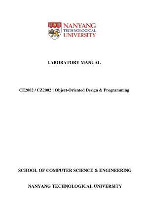 CH1 - Java basics - CZ2002 - NTU - Studocu