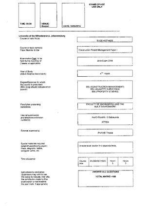Overview OF THE JBCC - PROJECT MANAGEMENT - The Joint Building ...
