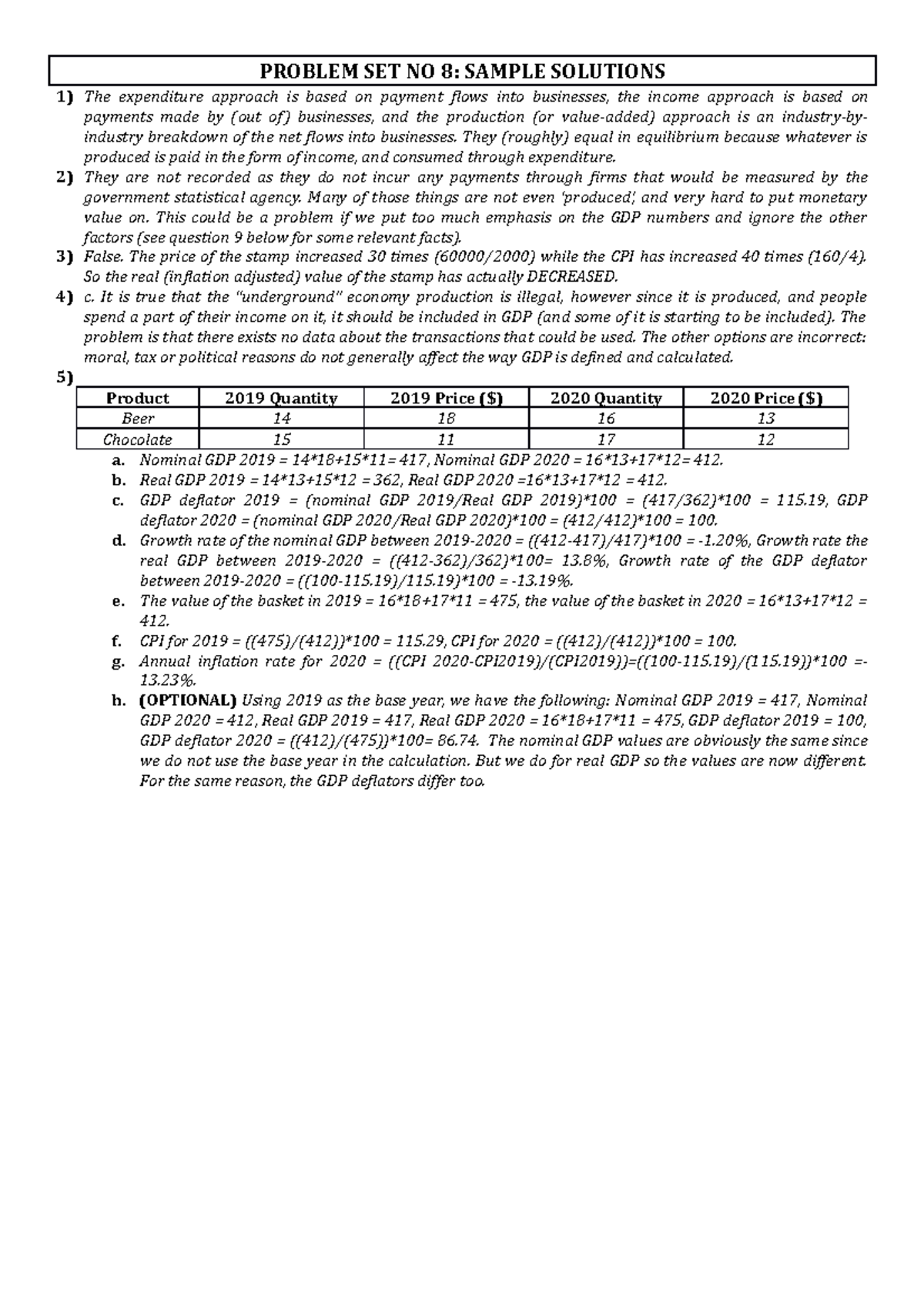 Week 8 Assignment Solution - PROBLEM SET NO 8: SAMPLE SOLUTIONS 1) The ...