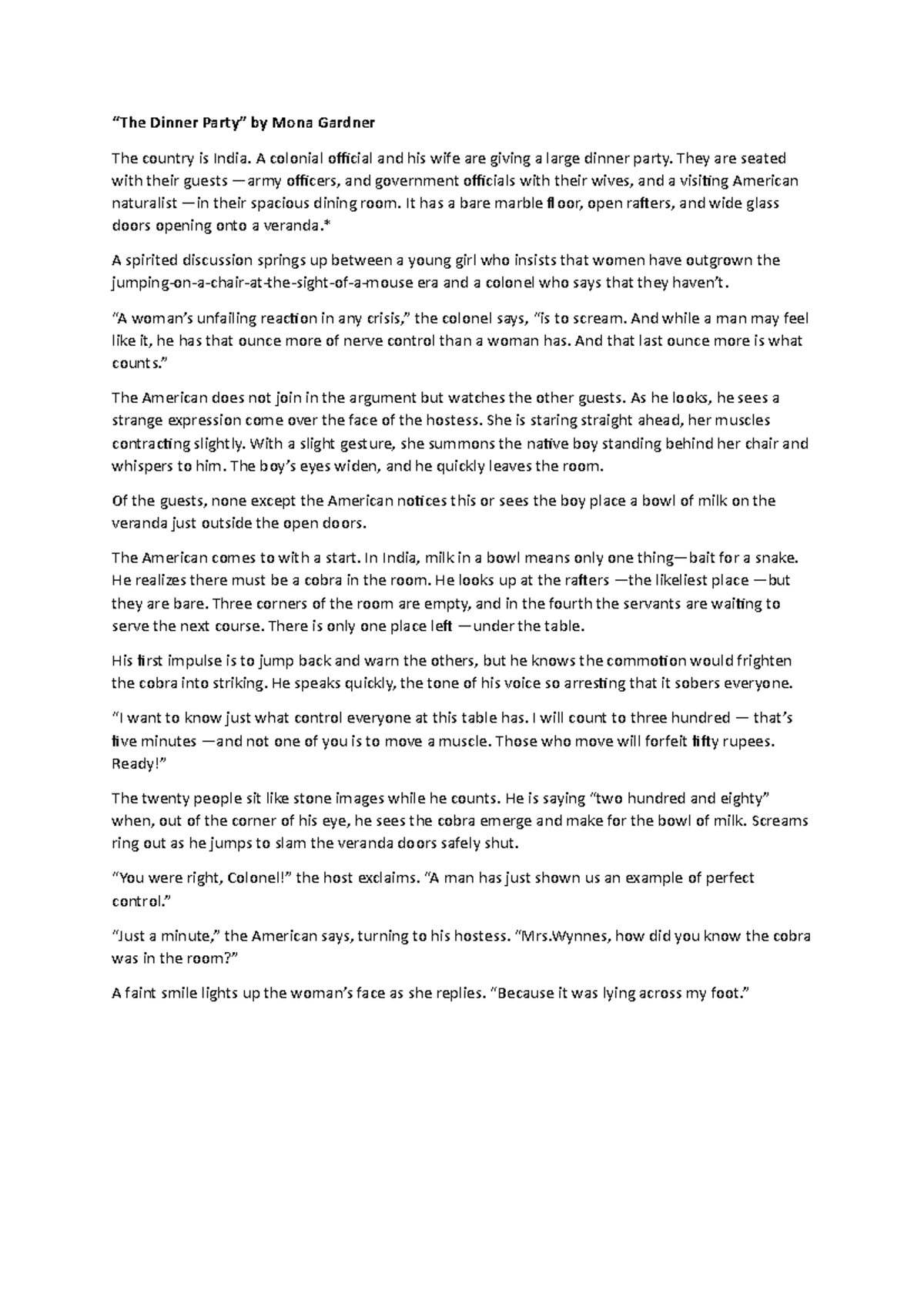 Text - A short text addressing the issue of gender stereotypes. - “The ...