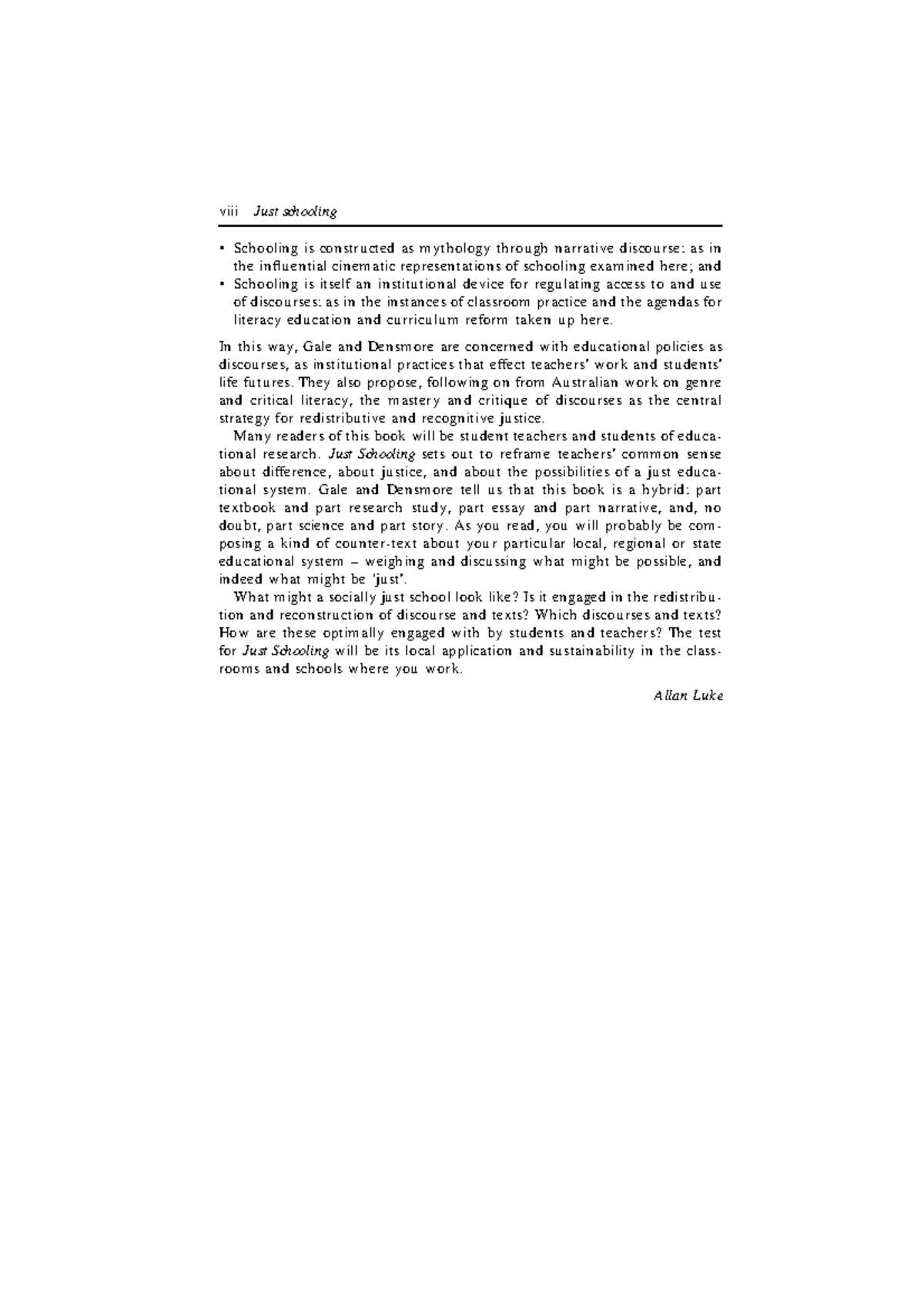 2 - Here - Schooling is constructed as mythology through narrative ...