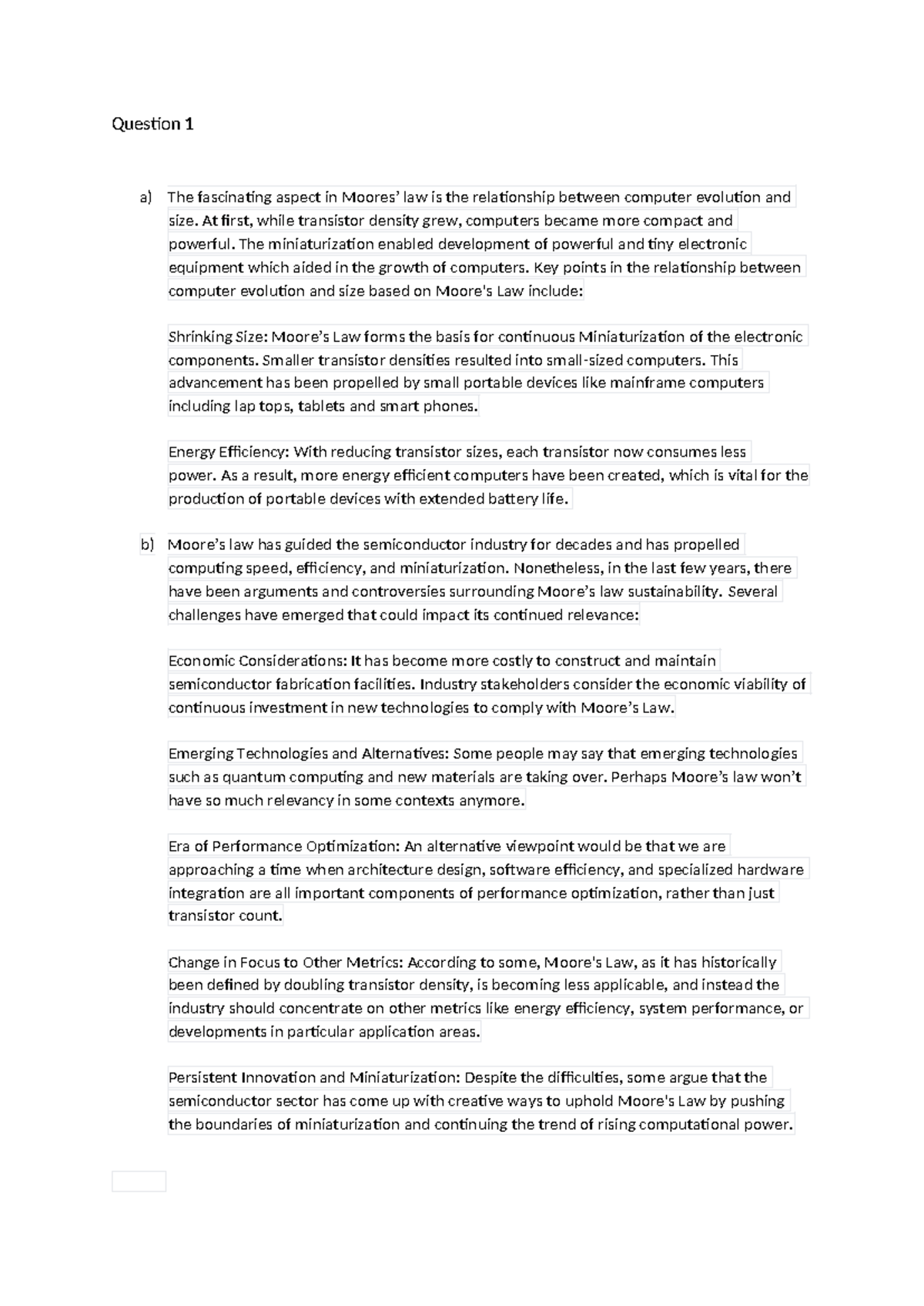 Assignment architecture - Question 1 a) The fascinating aspect in ...