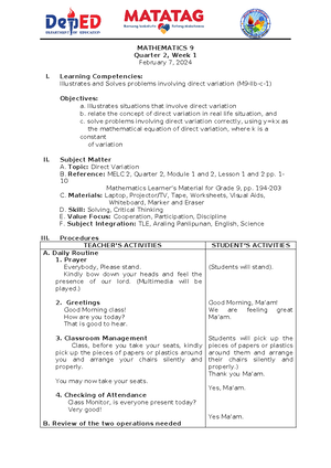 Union and Intersection of Sets - School Oton National High School Grade ...