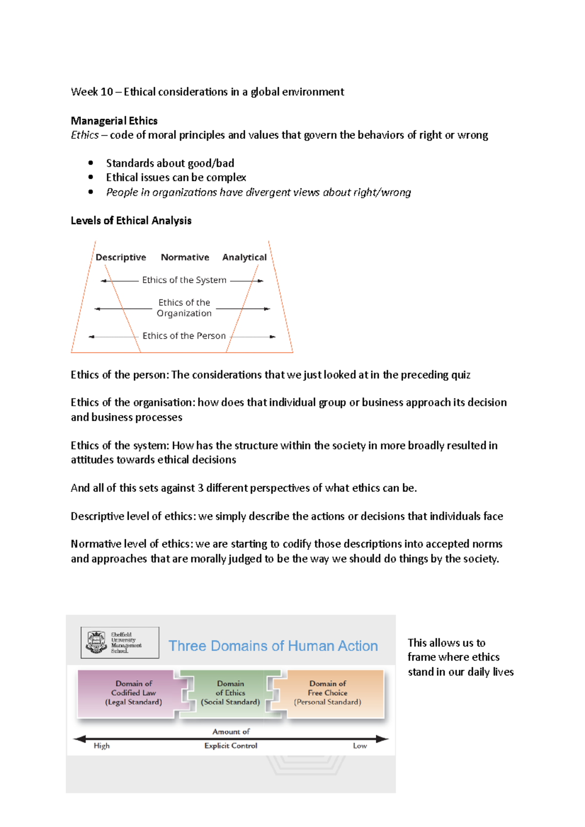 Week 10 - Ethical Considerations in a Global Environment - Week 10 ...