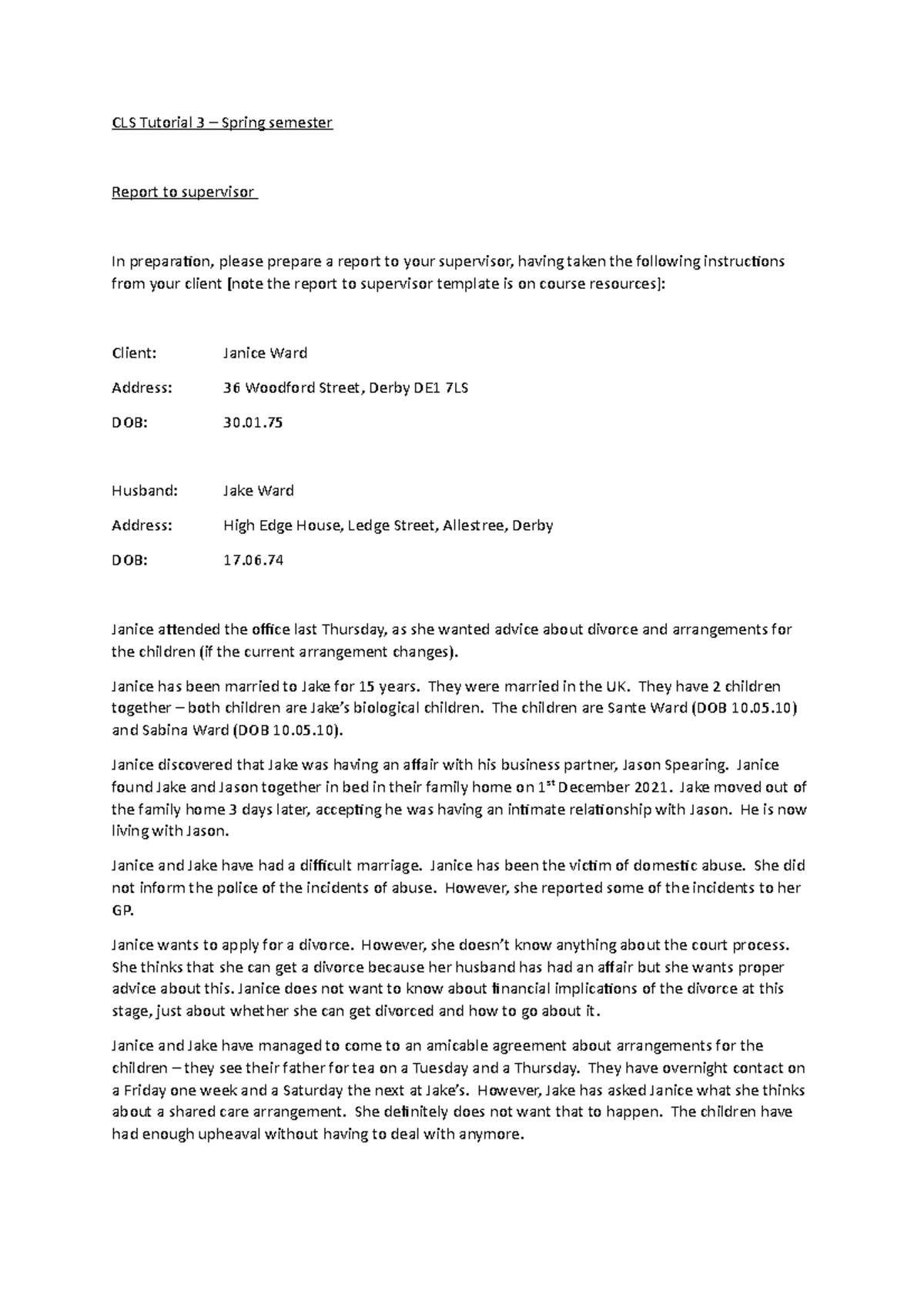 CLS - Tutorial 3 - Spring Semester - CLS Tutorial 3 – Spring semester ...