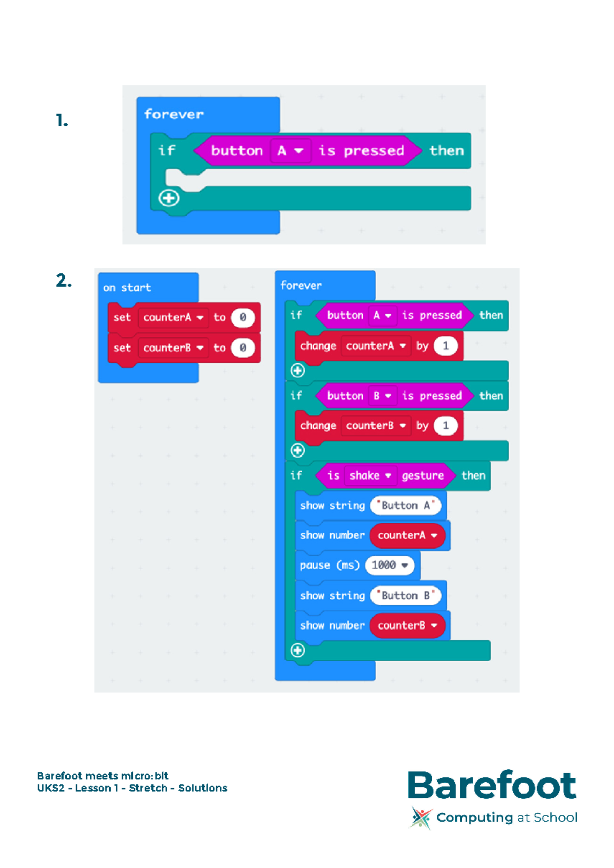 Barefoot litter hunt 1 student handouts uks 2 lesson 1 stretch solutions - Teoría de las ...