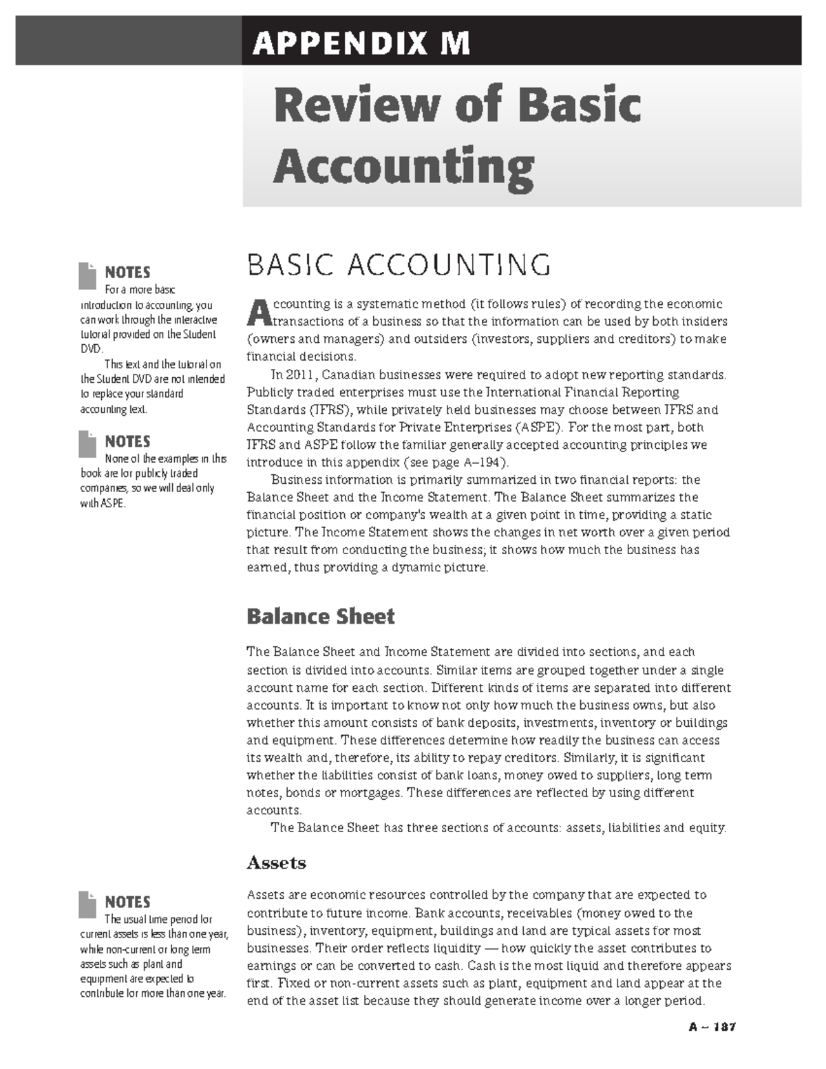 Appendix M - Accounting software - APPENDIX M A – 187 Review of Basic ...
