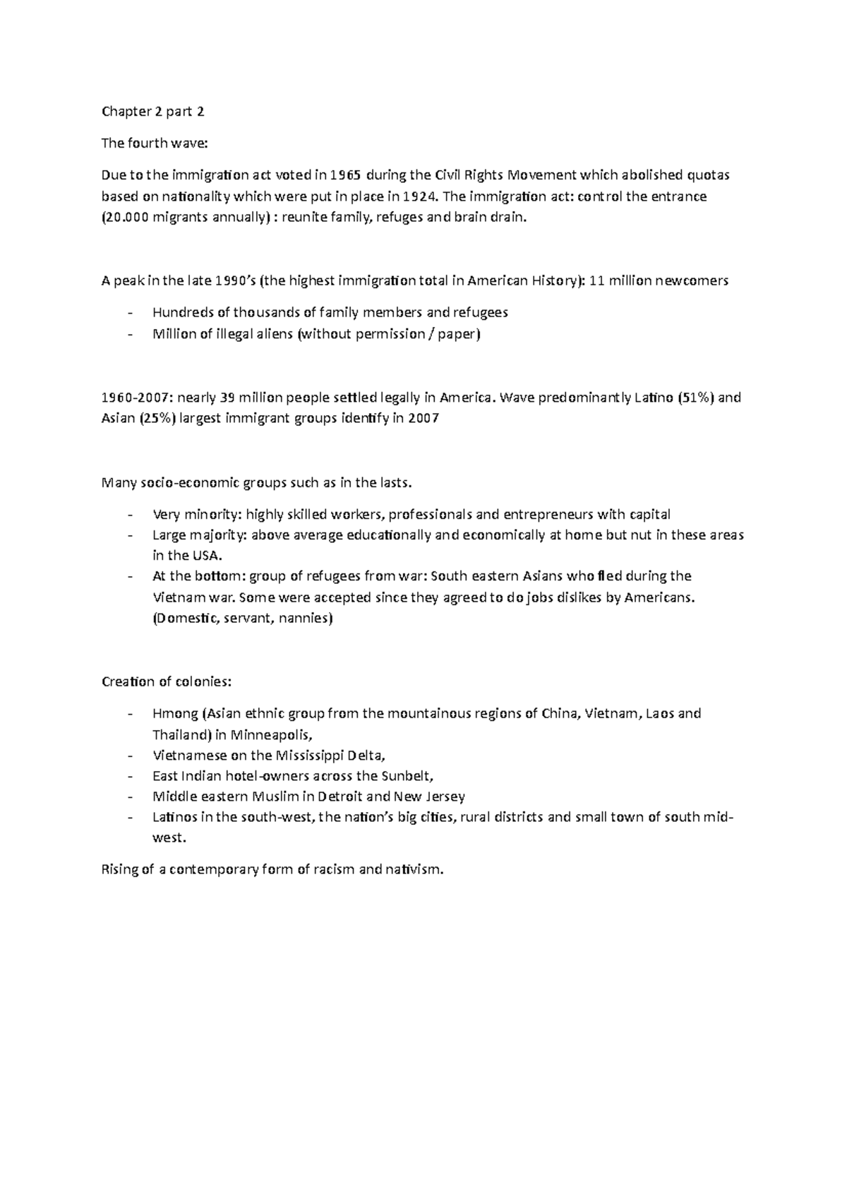 The fourth wave - Notes de cours 3 - Chapter 2 part 2 The fourth wave ...
