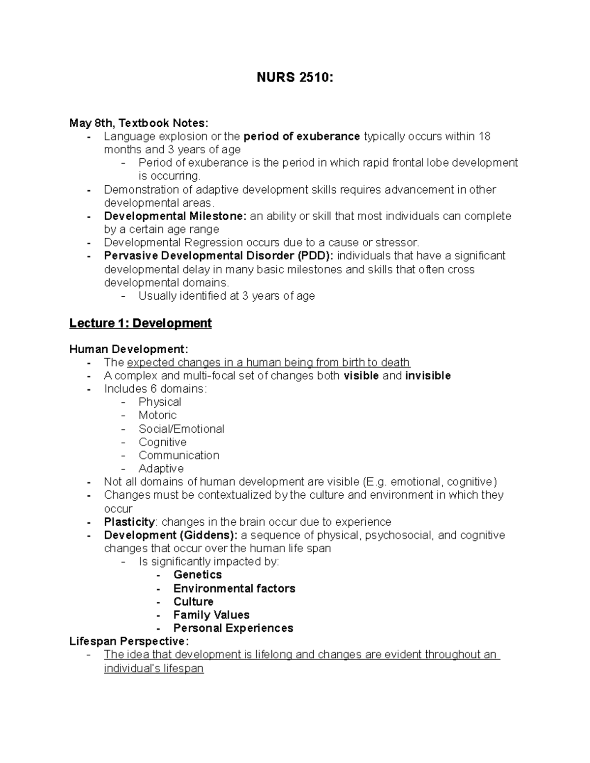 NURS 2510 - This material contains lecture notes and textbook materials ... NURS 2510 - This material contains lecture notes and textbook materials ...