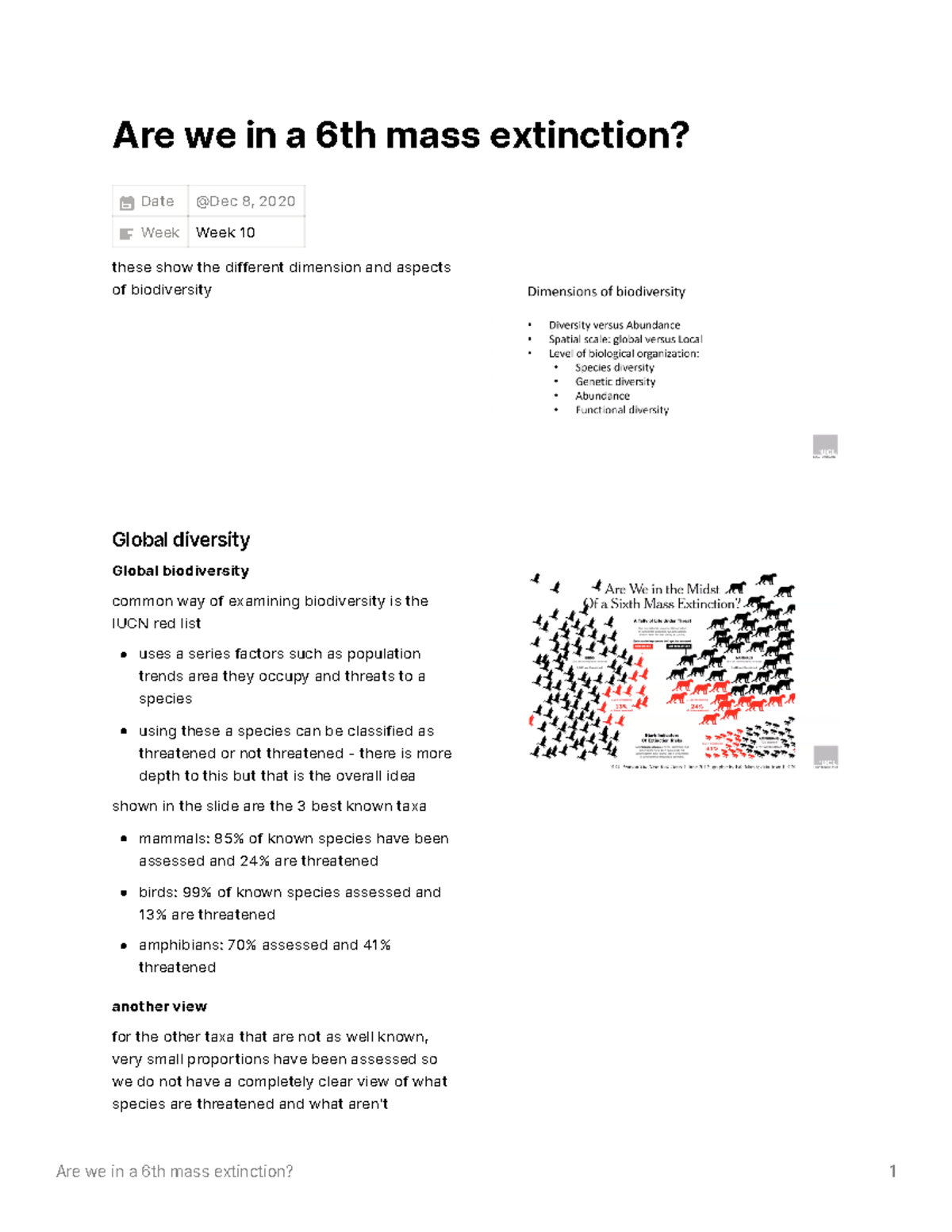 Are we in a 6th mass extinction - Are we in a 6th mass extinction? Date ...