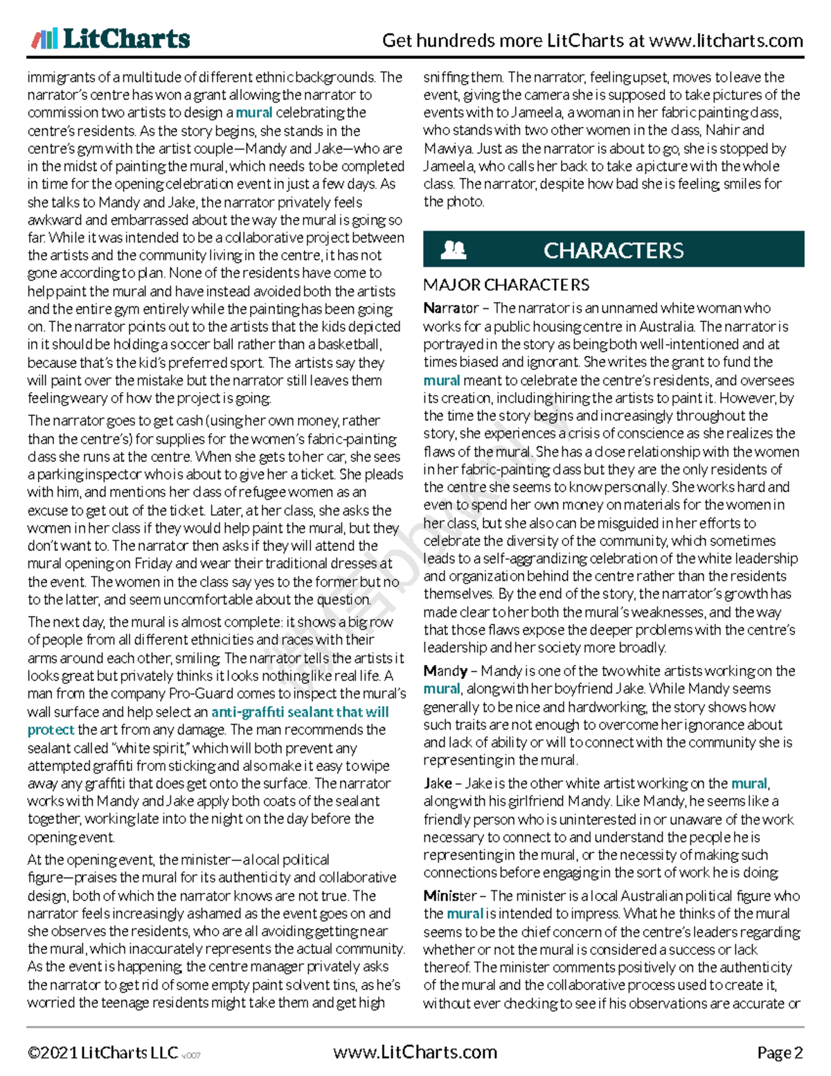 White-Spirit-Lit Chart 2 - immigrants of a multitude of different ...