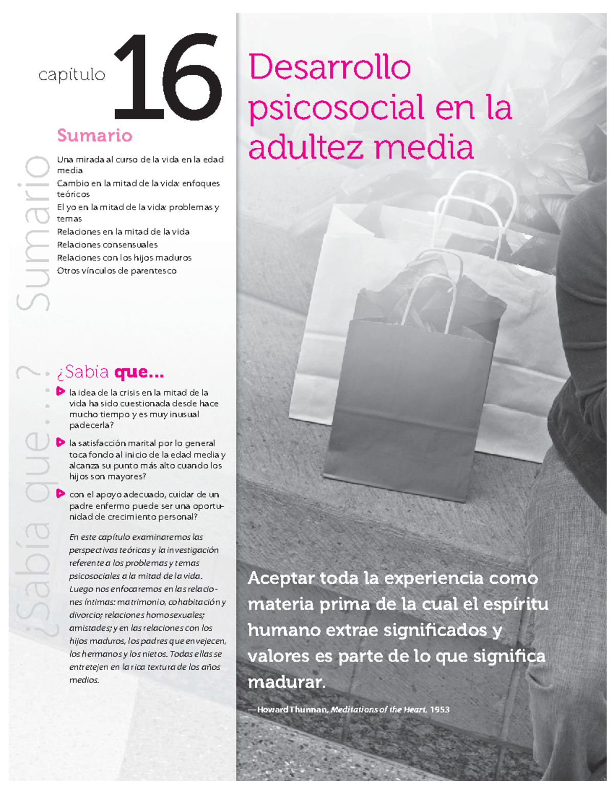 S09.s1 Material Complementario - Lectura Desarrollo Psicosocial - Sumario ¿Sabía que ...