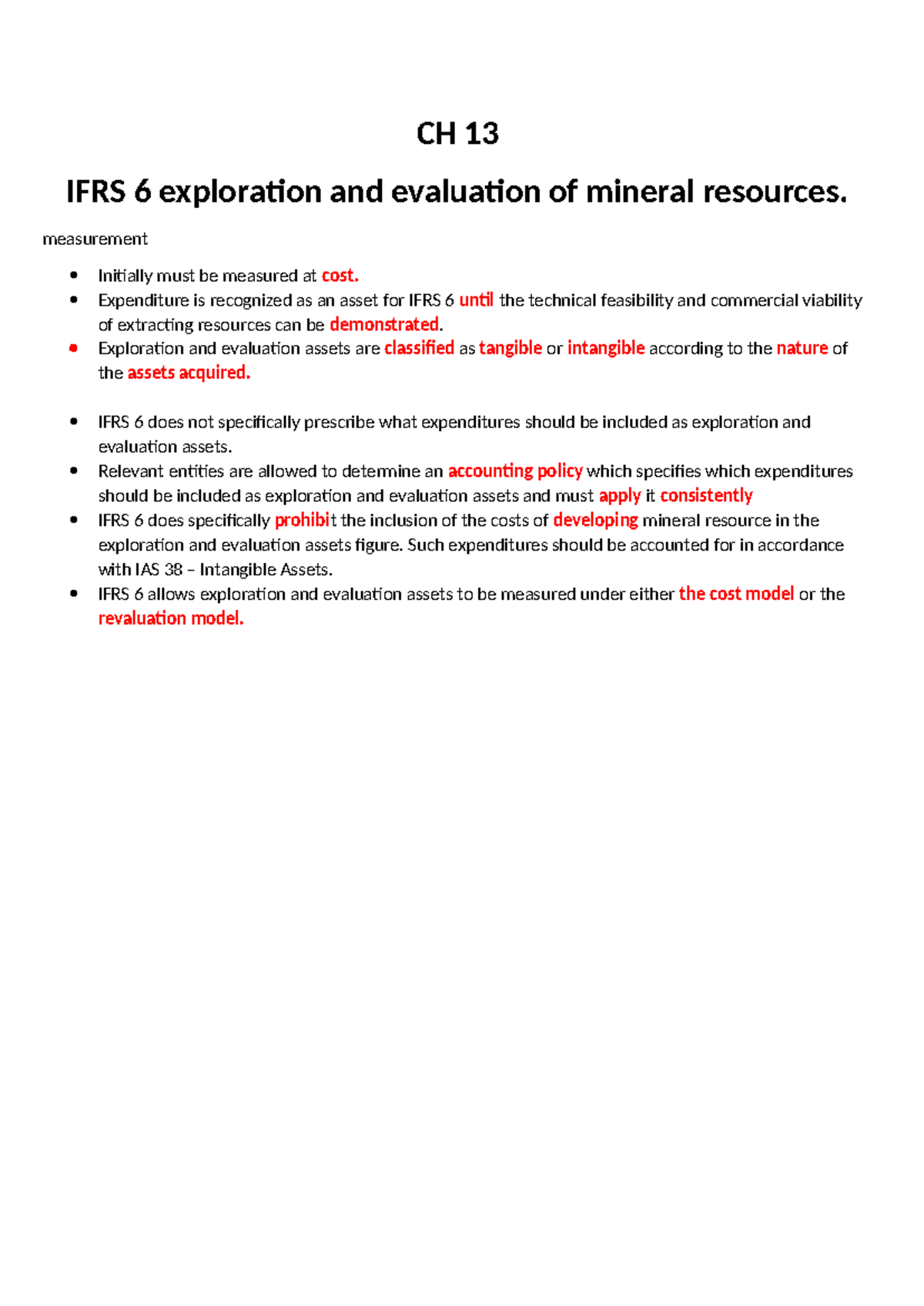CH 13 IAS 2, IAS 41, IFRS 6 - CH 13 IFRS 6 exploration and evaluation ...