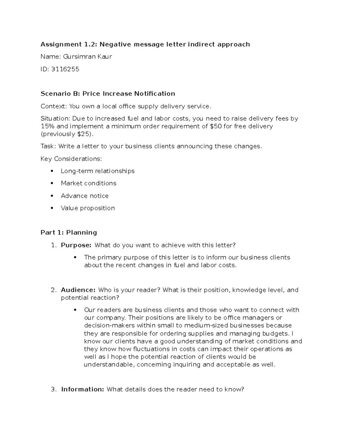 Assignment 1 - by54u5s4ti6tdriu7 - Assignment 1: Negative message ...