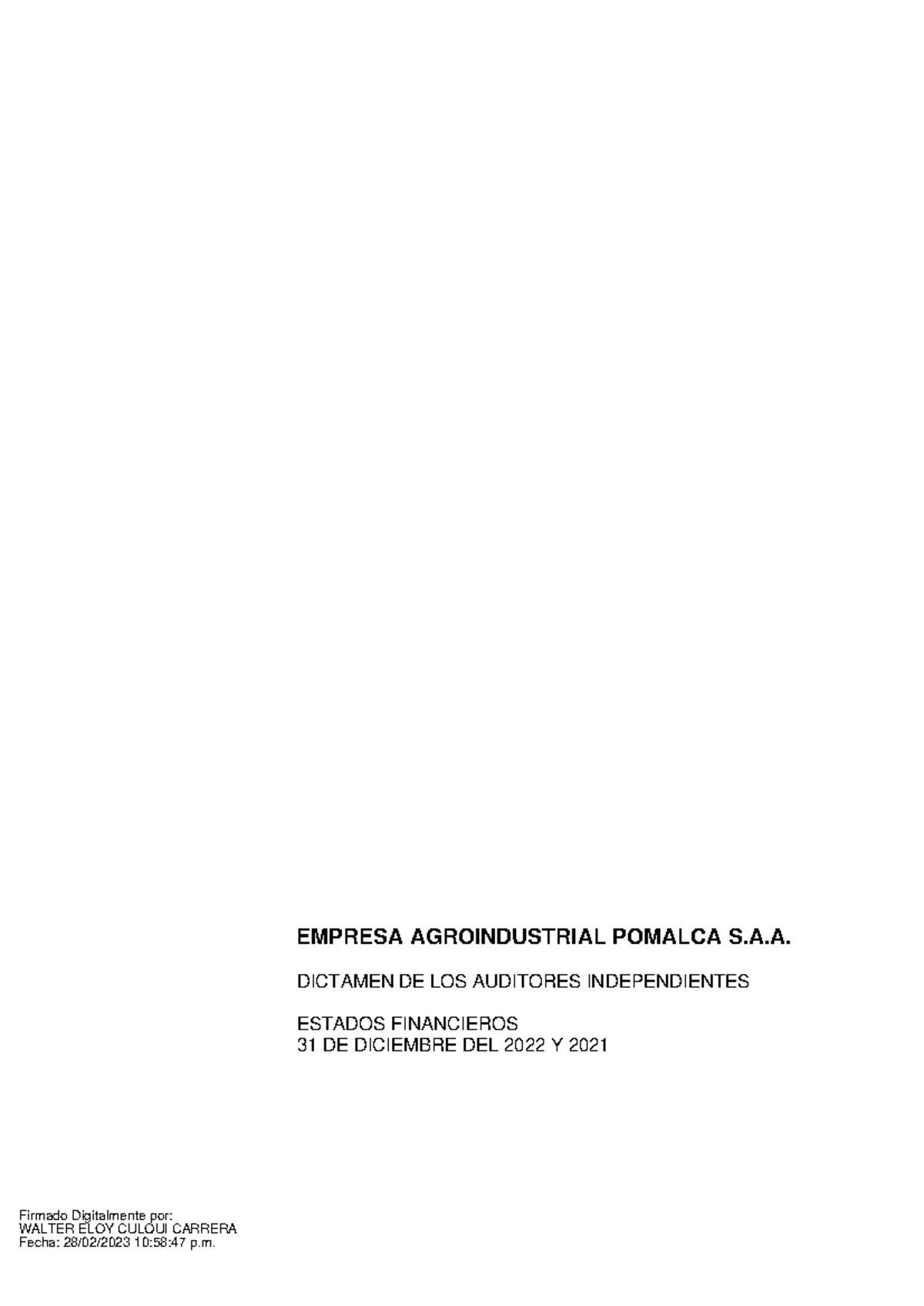 Notas EEFF - BJ,K.....LK - EMPRESA AGROINDUSTRIAL POMALCA S.A. DICTAMEN ...