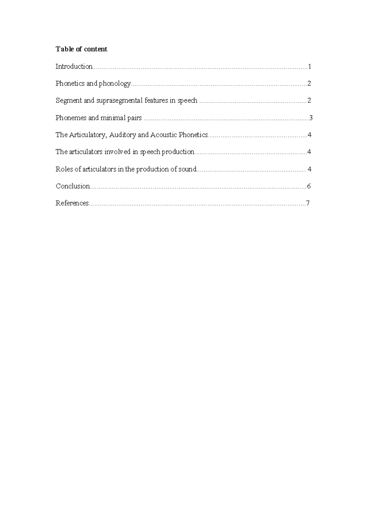 Assignment 2 - Get notes and lesson plan - Table of content - Studocu