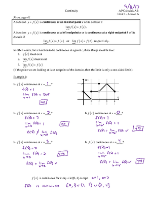 Lesson 05 - limits involving infinity - Limits Involving Infinity AP ...