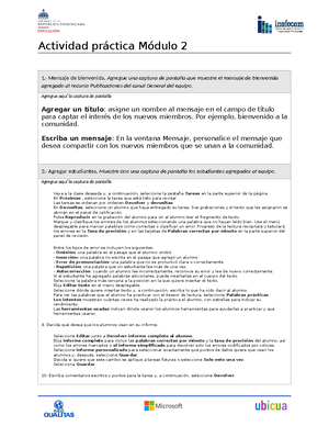 Plantilla actividad practica Modulo 1 - Actividad práctica Módulo 1 Pegue debajo el vínculo a la ...