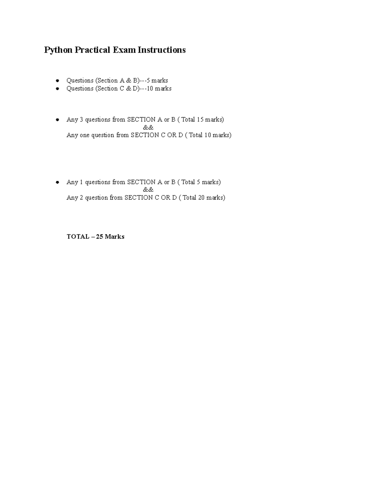 Exam Python Practical Exam Qb 2023 24 Sets Python Practical Exam Instructions Questions