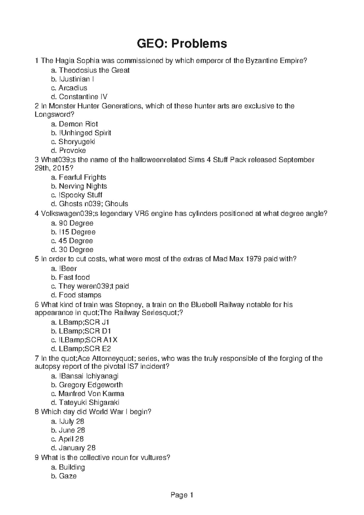 GEO250 Lab Report 7 - GEO: Problems 1 The Hagia Sophia was commissioned ...