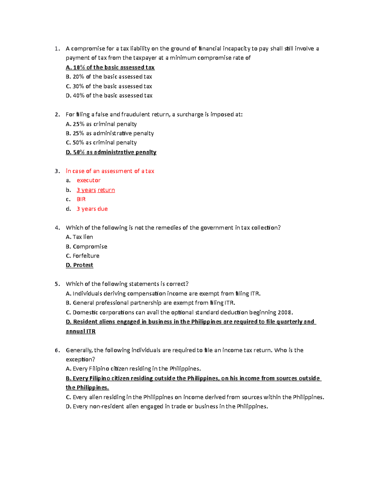 Test 1 15 April 2020 Questions And Answers A Compromise For A Tax test-1-15-april-2020-questions-and-answers-a-compromise-for-a-tax