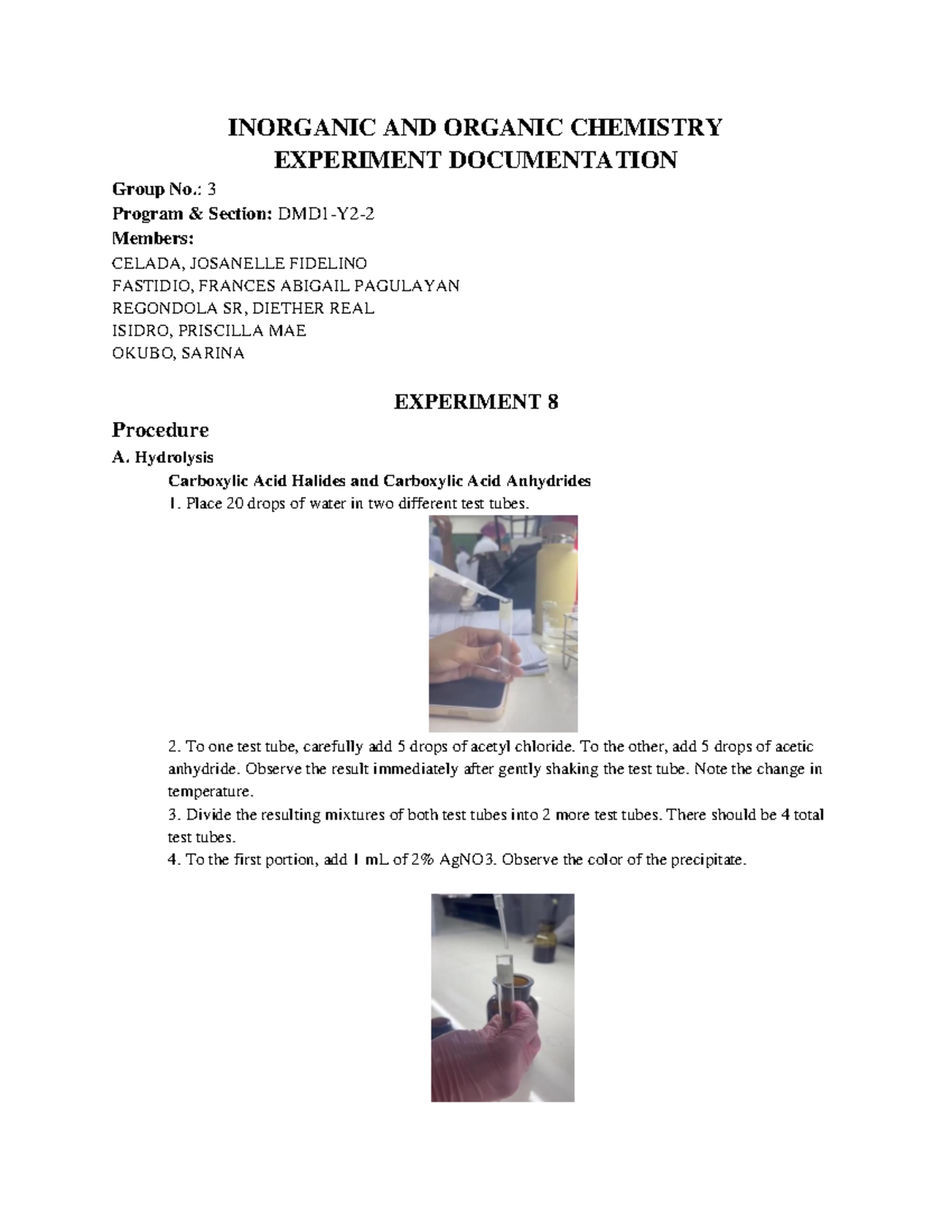 GRP3 Documentary 8 - hcasifj - INORGANIC AND ORGANIC CHEMISTRY ...