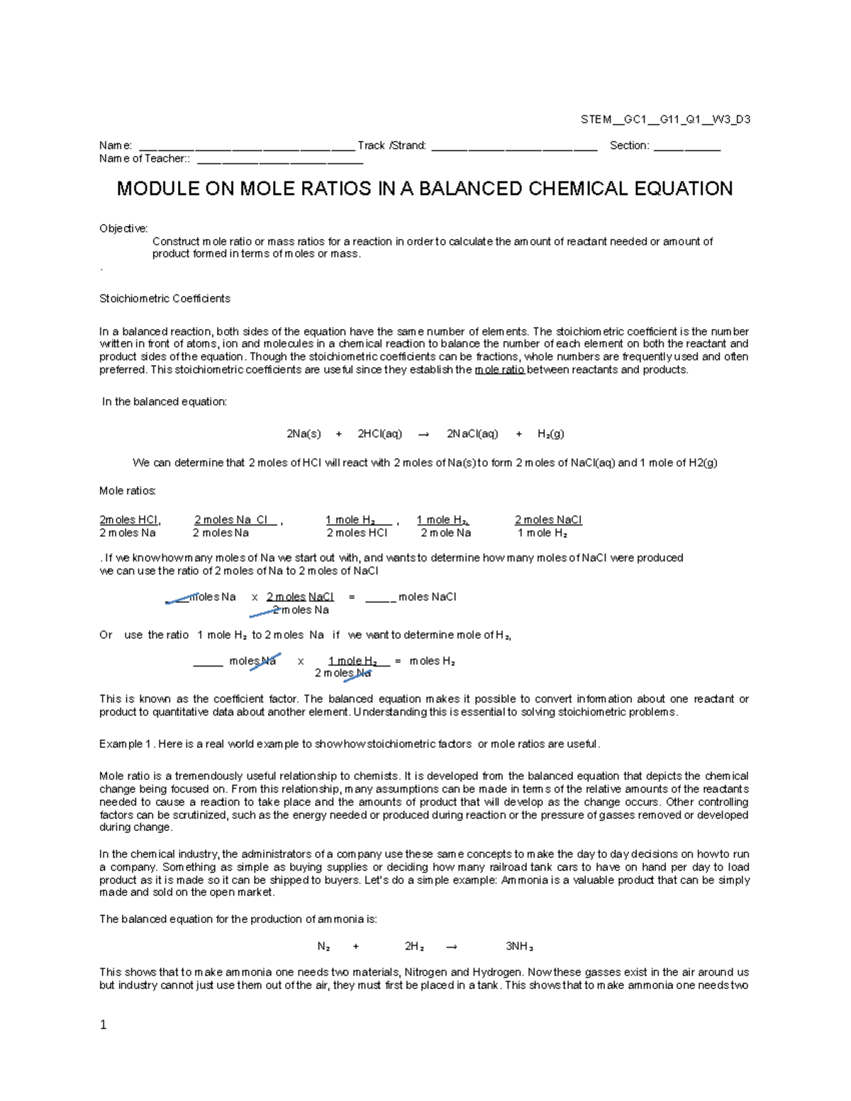 STEM GC1 G11 Q1 W3 D3 - module - STEM__GC1__G11_Q1__W3_D Name
