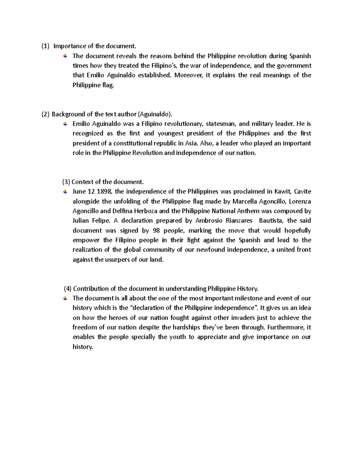 Importance of the Document - The document reveals the reasons behind ...
