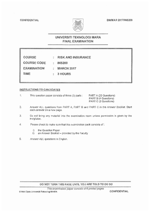 INS200 TT C7 - tutorial ins - NAME : SALIMULLAH BIN ROSLAN STUDENT ID : 2020634952 Chapter 7 ...