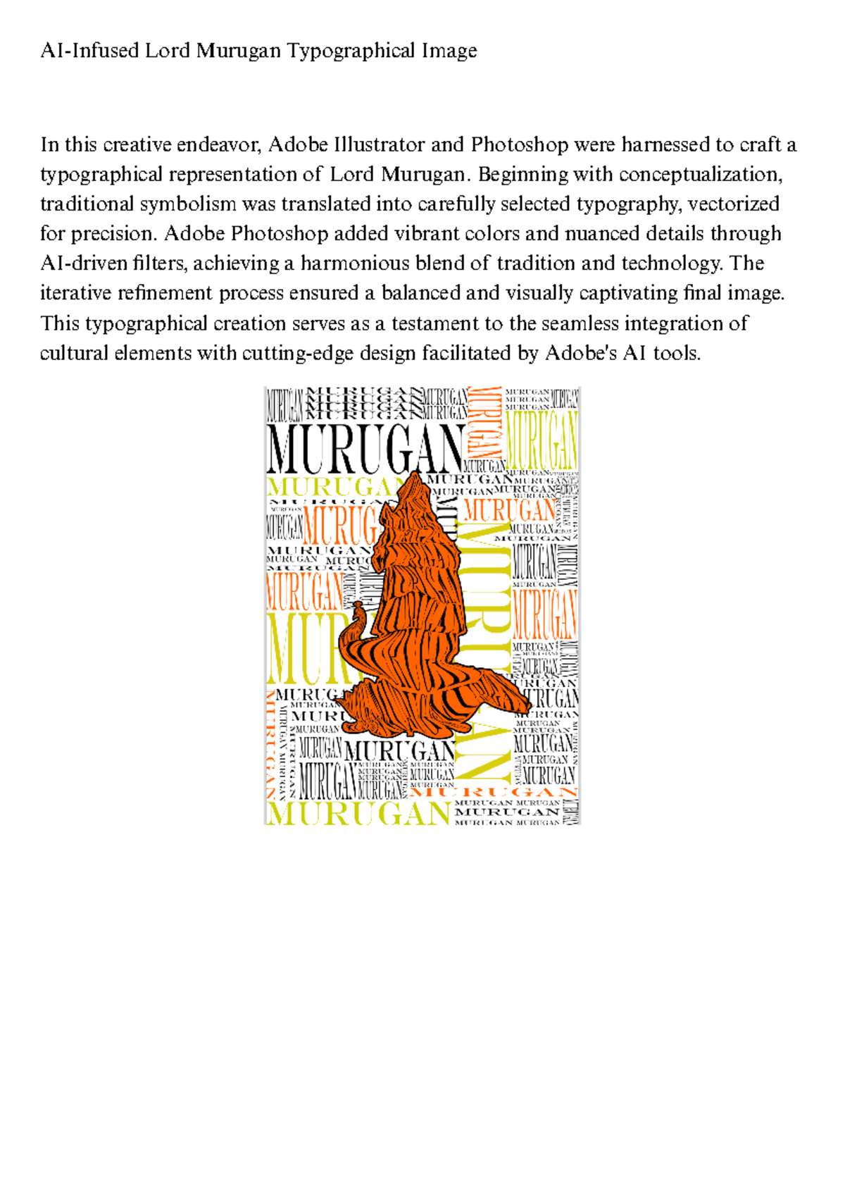 Prathiin 22302720 2 - Word art - AI-Infused Lord Murugan Typographical ...