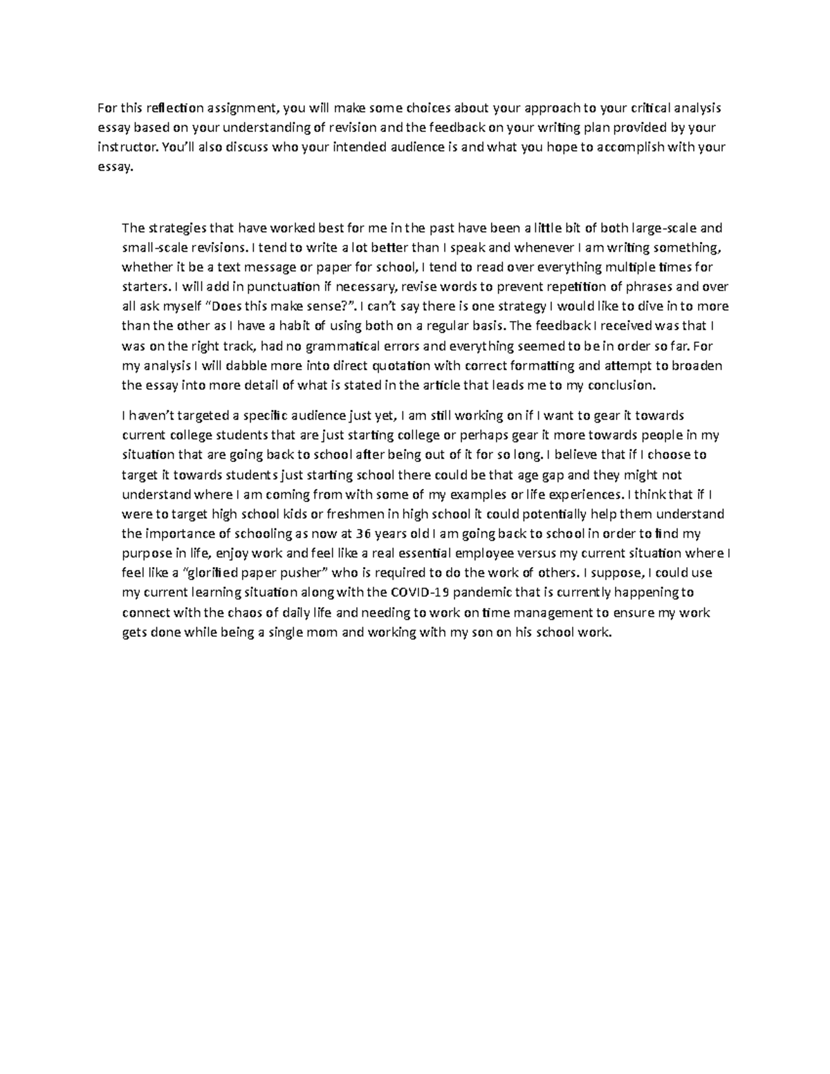 5-3 - English comp II - For this reflection assignment, you will make ...