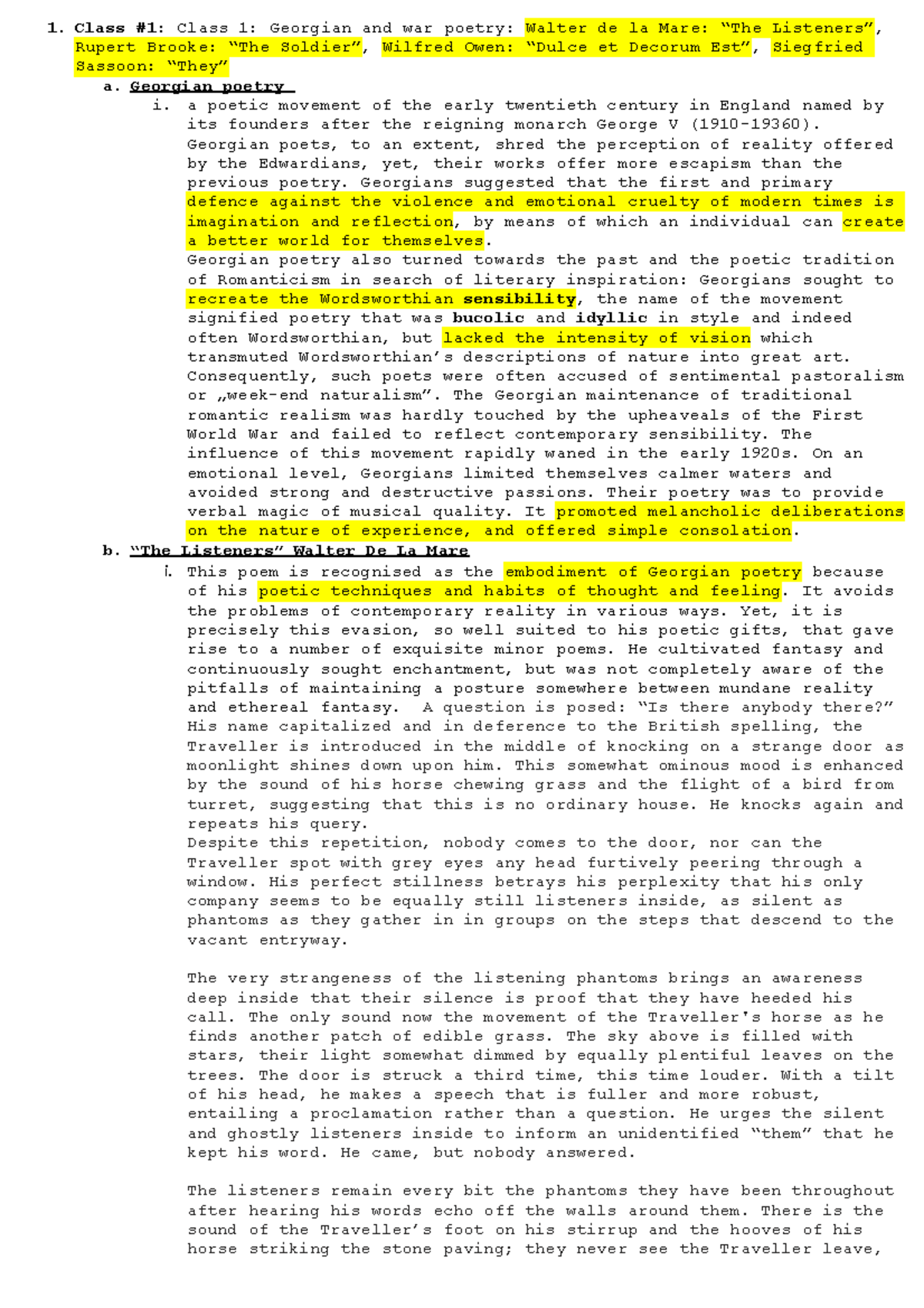 Brit Lit-Sum2 - Summary History of British Literature - 1. Class Class ...