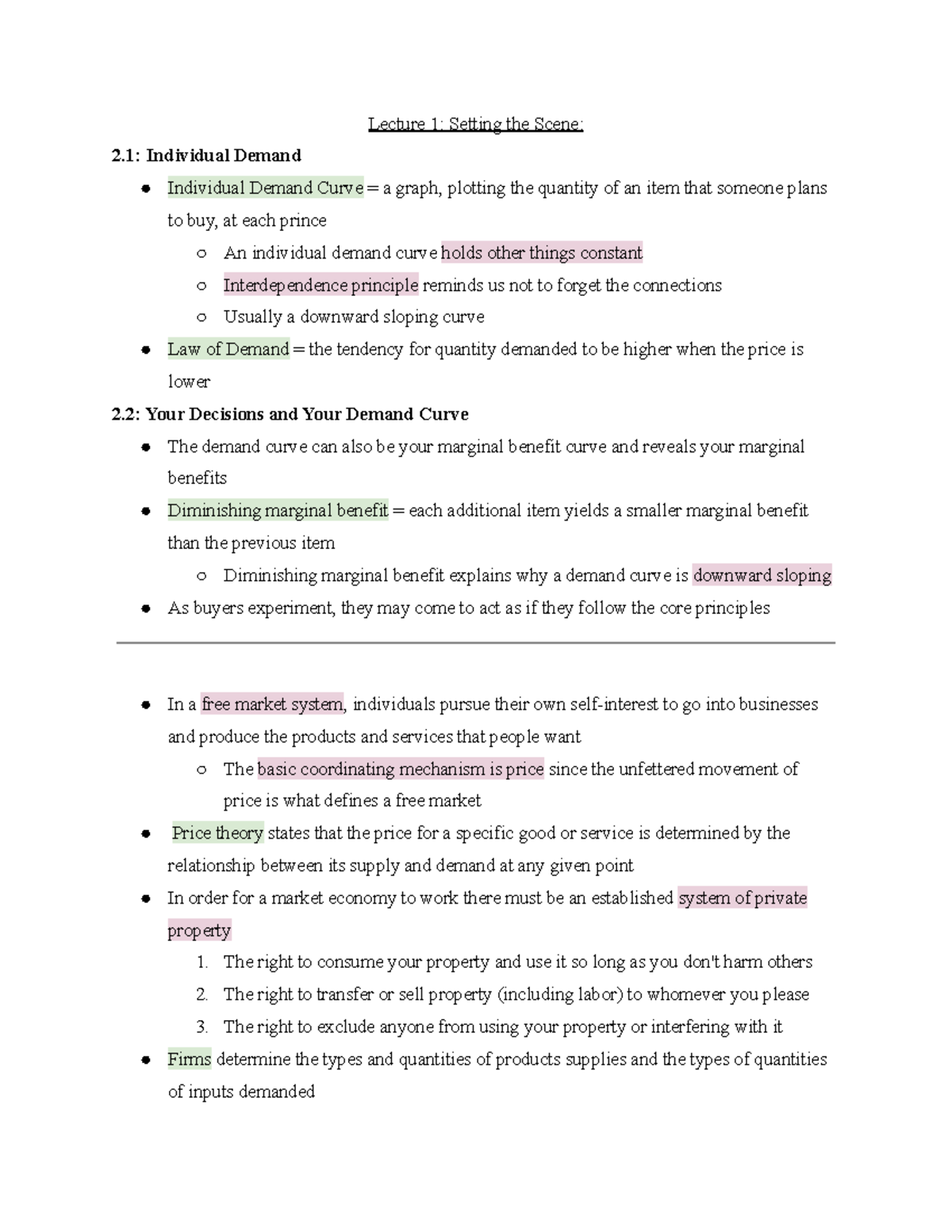 Module 2 Demand - Lecture 1: Setting the Scene: 2: Individual Demand ...