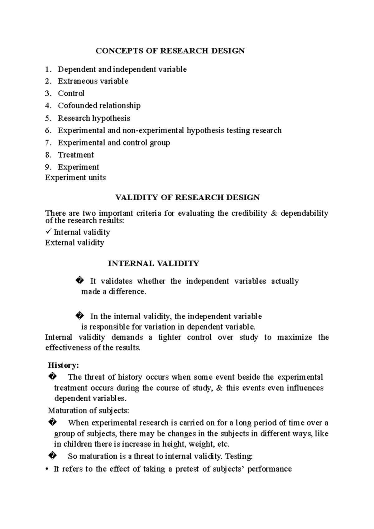 Concepts OF Research Design - CONCEPTS OF RESEARCH DESIGN Dependent and ...