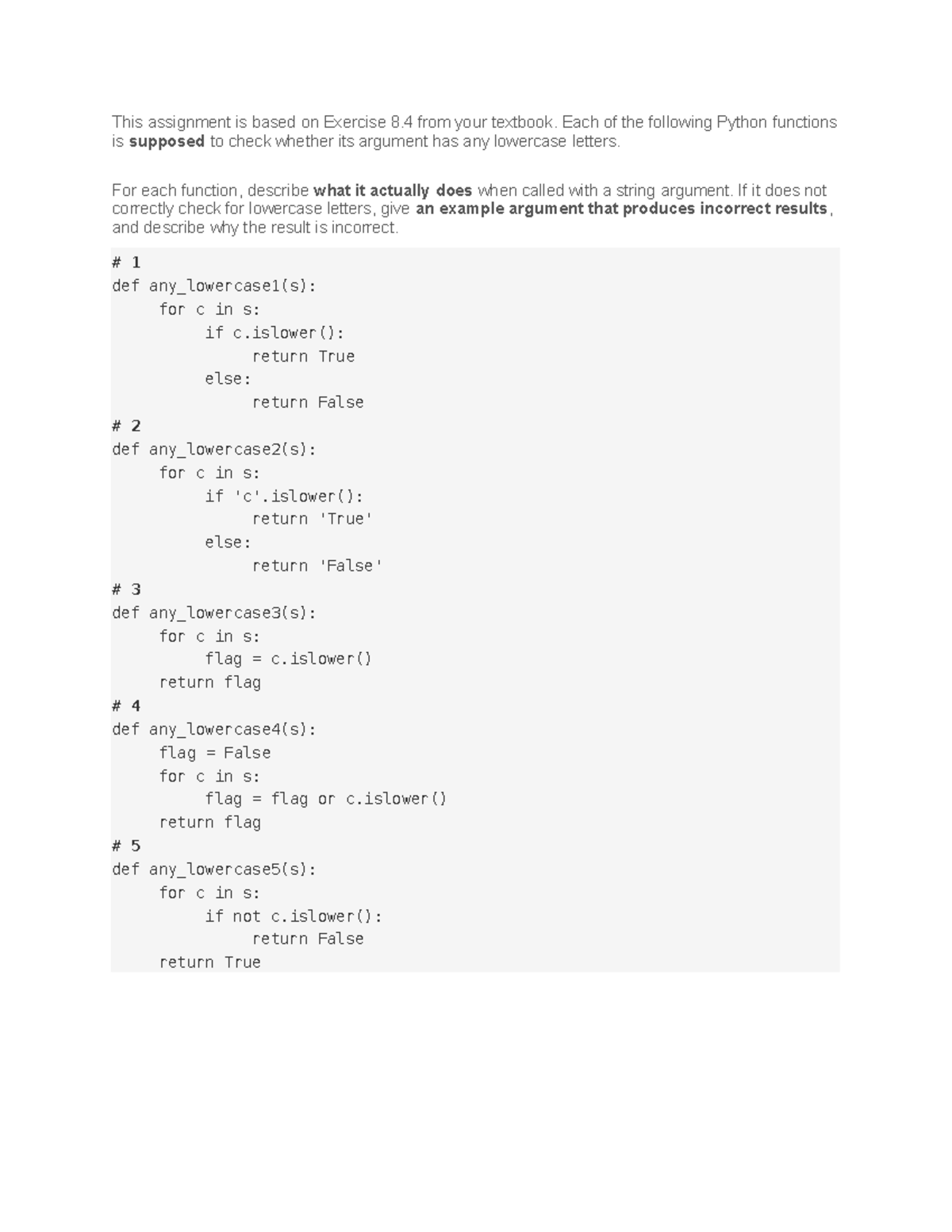 Discussion Forum Unit 5 - This assignment is based on Exercise 8 from ...