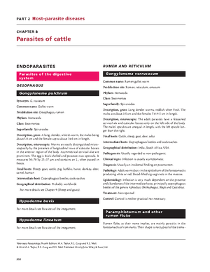 Parasites Table 1 - NOTES - Parasitology notes Parasite Name Giardia ...