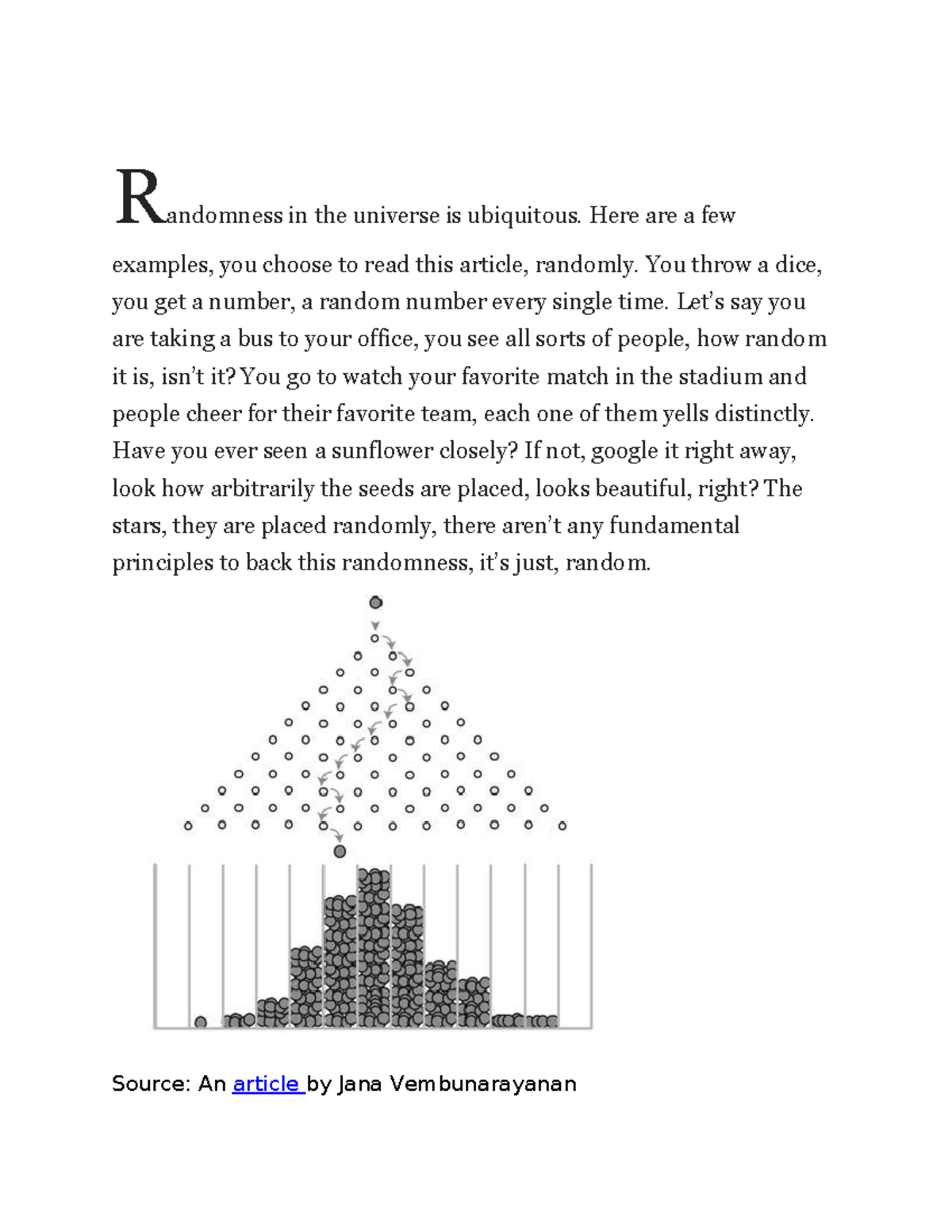 Article Work - Notes - Randomness in the universe is ubiquitous. Here ...