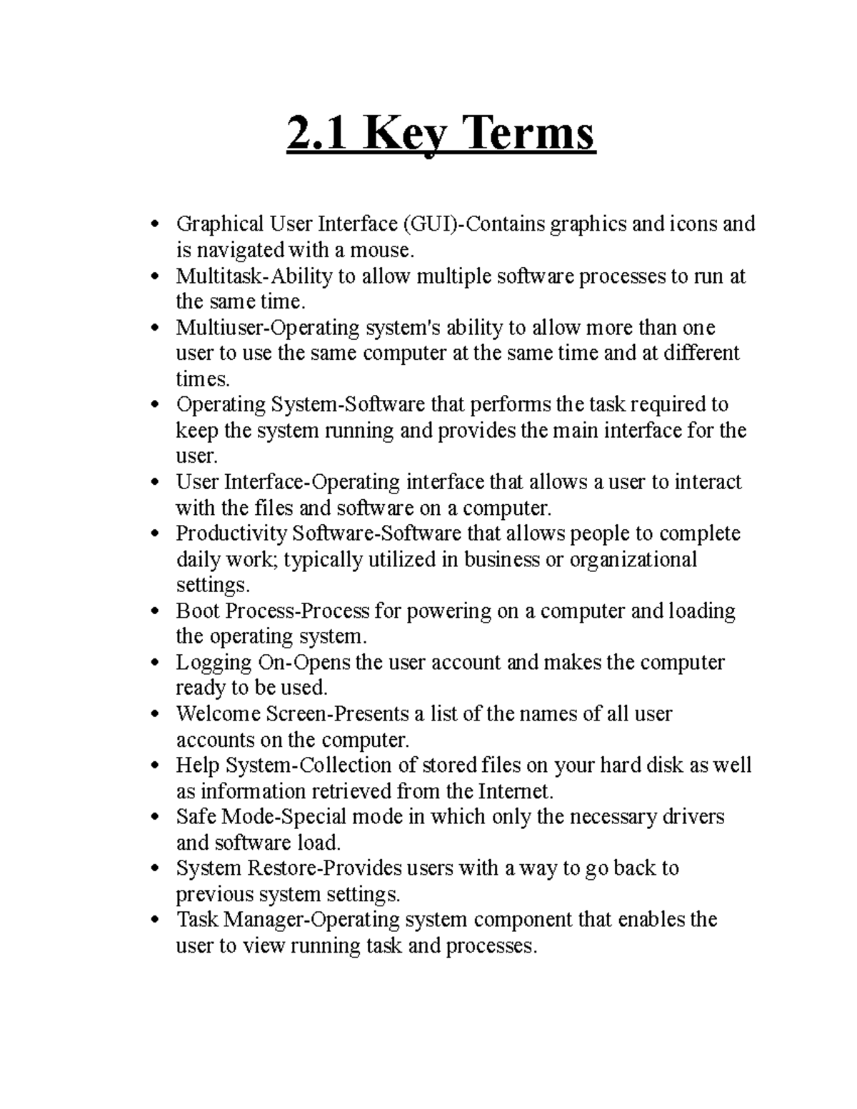 2.1 Key Terms - Introduction to Information Technology - 2 Key Terms ...
