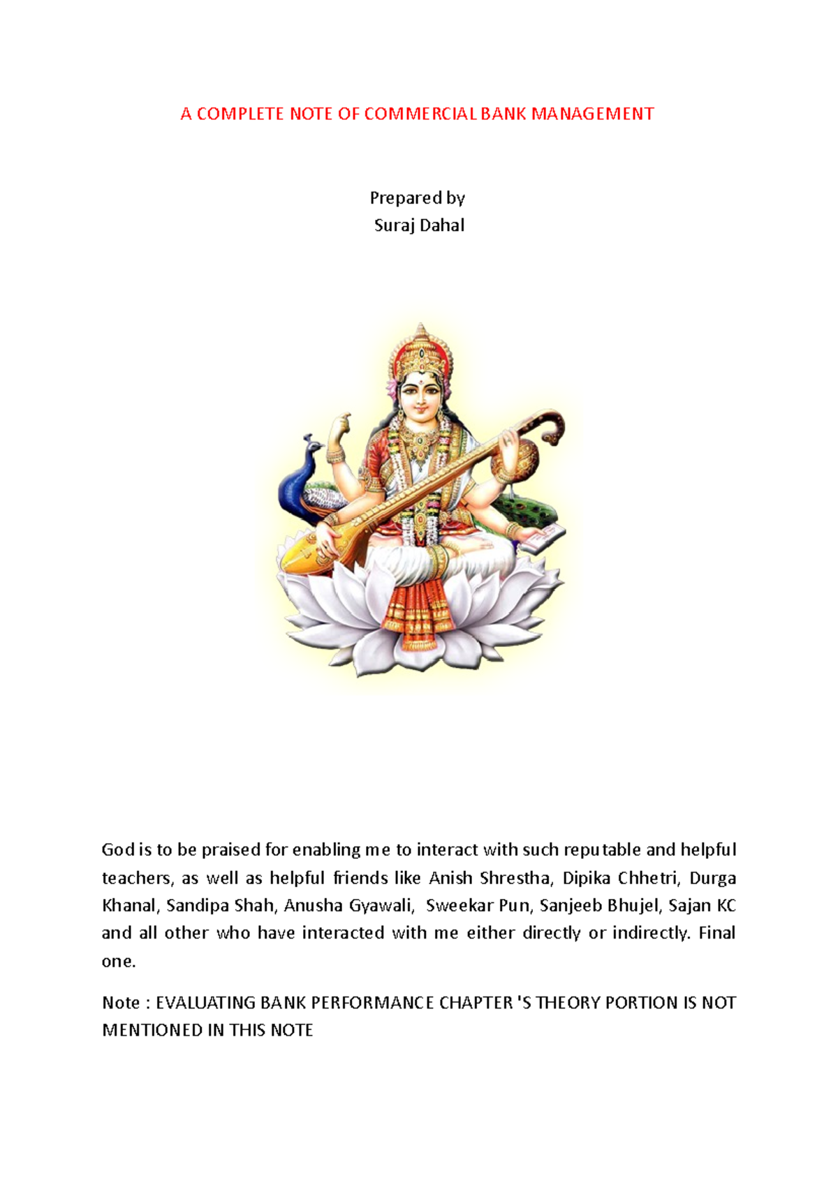 CBM note BI V ( Suraj Dahal Nthmc ) - A COMPLETE NOTE OF COMMERCIAL ...