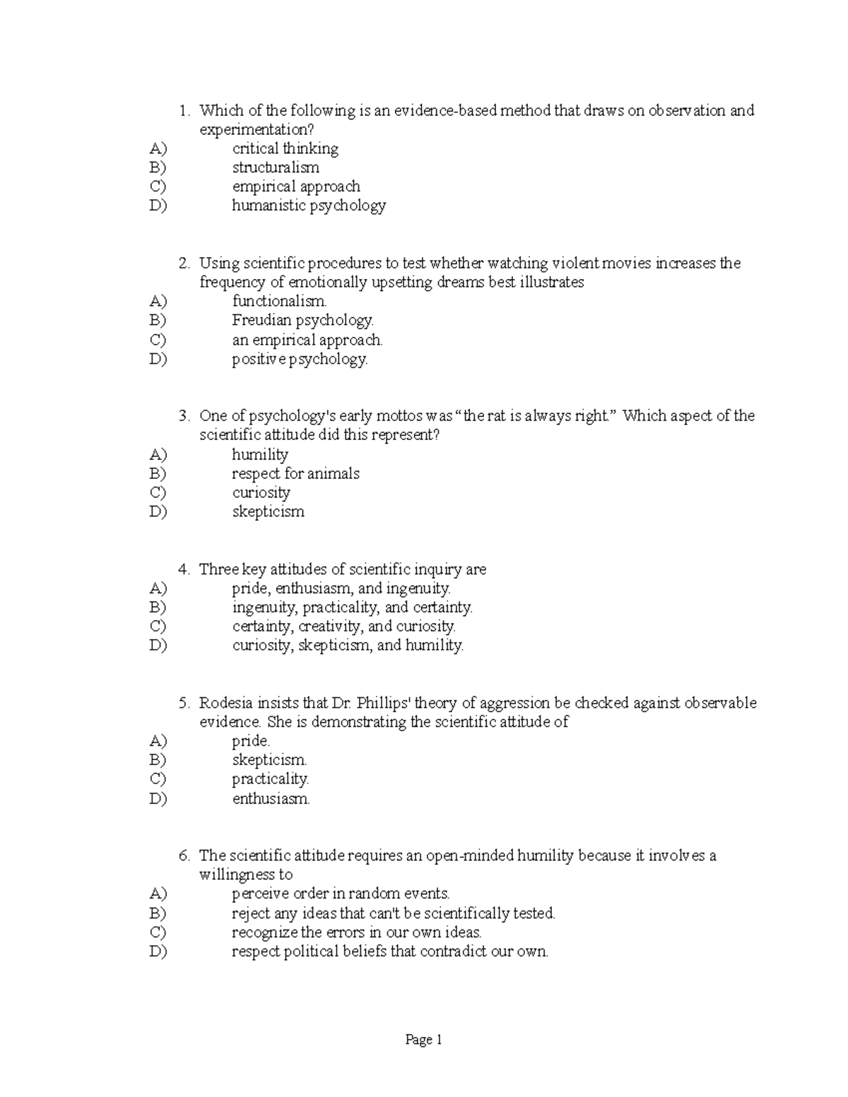 Sample/practice exam 2018, questions and answers - Which of the ...