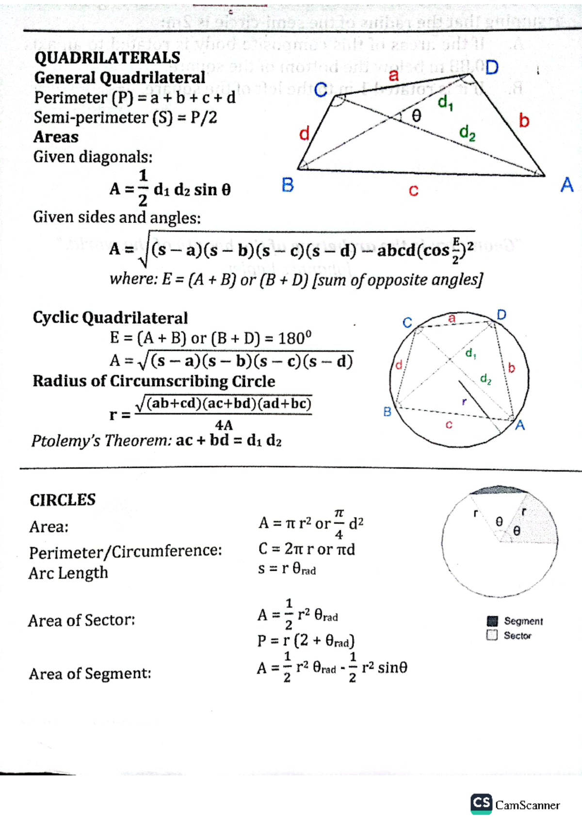Quadrilaterals - Copy - reviewer and notes - BS-Mathematics - Studocu