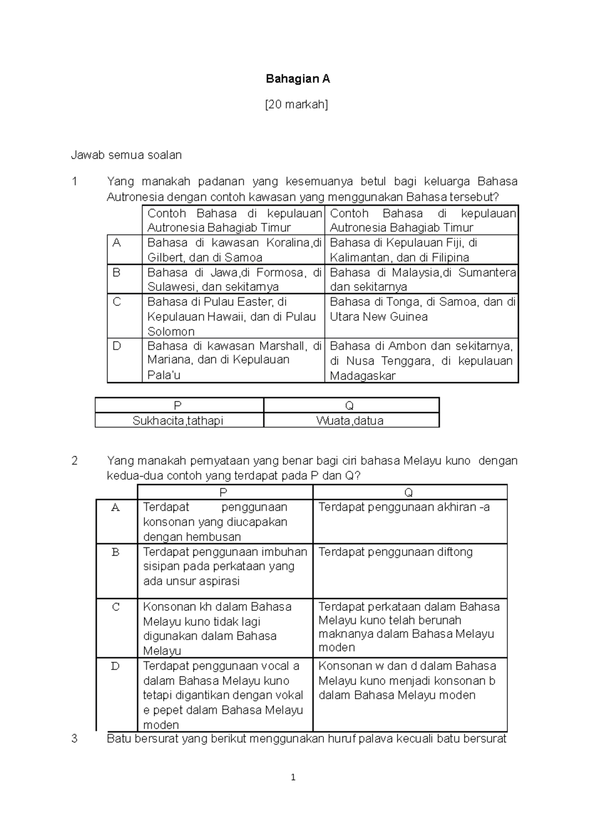 5 6289339753649145453 pahang - Bahagian A [20 markah] Jawab semua ...